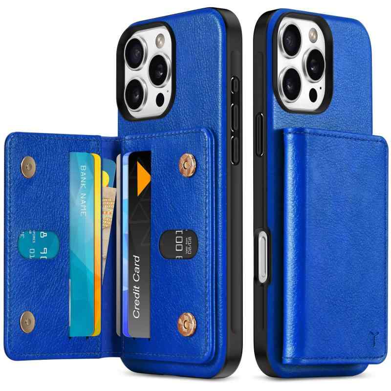TUCCH iPhone16 Pro Max 対応 ケース 背面 手帳型 アイフォーン16プロマックスカバー PUレザー [RFIDブロッキング] 6つポケット 取り外し不可 財布型 TPU素材 滑り止め 衝撃吸収 マグネット開閉 アイフ【...