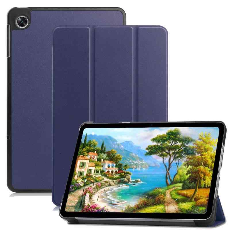 RuiMi FOR OPPO Pad Air 専用ケース タブレットカバー スタンド機能 三つ折り 折り畳み 衝撃吸収 耐衝撃 オートスリープ機能 FOR OPPO Pad Air 保護ケース (ダークブルー)【対応機種】 FOR OPPO...