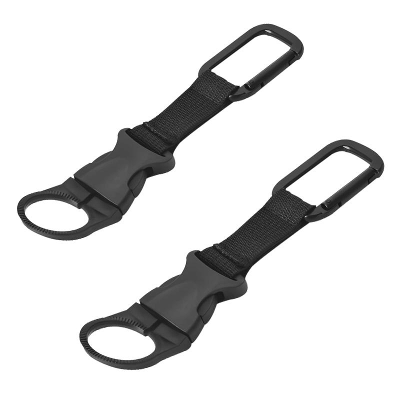 DFsucces ペットボトルホルダー 2枚セット シリカゲル材質 ドリンク ホルダー 旅行 水分補給 登山 キャンプ ハイキング 着脱簡単 キーリング付き1.は高品質のシリコンとアルミニウム合金素材を使用しています。瓶の口にきちんとフィッ...