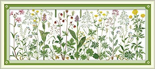 Joy Sunday クロスステッチキット 14CT 刻印刺繍キット 精密プリント針仕事 草原の花 85×36cm柄のデザイン:草原の花。仕上がりサイズ:85×36cm(フレームなし)番手:422×159(14CT精密印刷)。スレッドカラー...