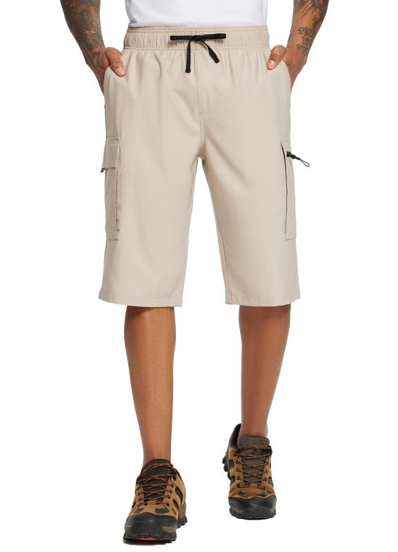 バリーフ カーゴパンツ メンズ ショートパンツ カーゴ 短パン ハーフ パンツ 6分丈 ポケット アウトドア 登山パンツ お釣り ズボン ゆったり 春夏秋アップグレードされたストレッチ素材：2023年の新製品であるストレッチ素材は、より自由...