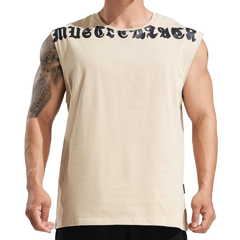 [Anmur] タンクトップ メンズ トレーニングウェア ノースリーブ 筋トレ ジム 吸汗 通気 Tシャツ インナー ロング ベスト ウエア素材：綿100%を使用したデザイン，伸縮性がよく、吸汗速乾、通気性が優れていて、蒸れを防ぎ、夏でもソ...