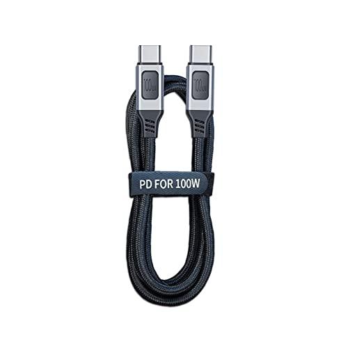 Cablecc Type-C USB-C オス-オス USB 2.0 バージョン データケーブル Eマーカー 100W ノートパソコン&amp;電話用 200cm …