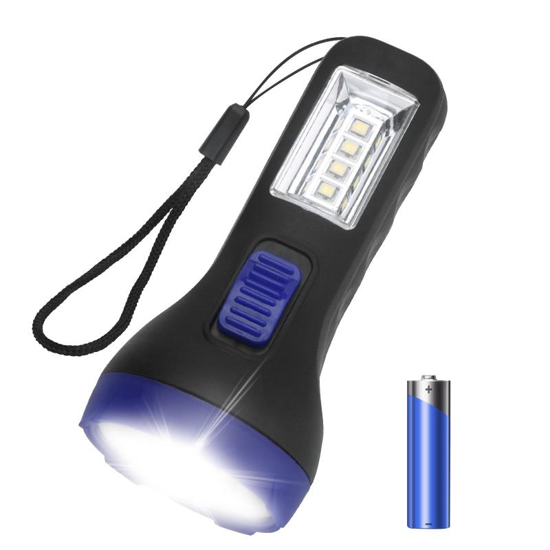 DAI NING 懐中電灯 LED 小型 ライト 屋外対応 単3形乾電池付き 80ルーメン