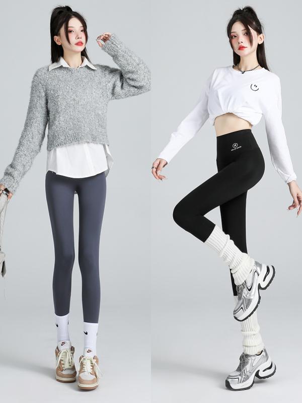 ・カテゴリ: 健美パンツ・丈: 九分丈・厚さ: 薄手・機能: 美脚効果・柄: アルファベット、数字、文字・デザイン: シームレス・カラー展開: 黒色九分fly、灰色九分fly、咖色九分fly、黒色七分fly、灰色七分fly、黒色三分fly、...