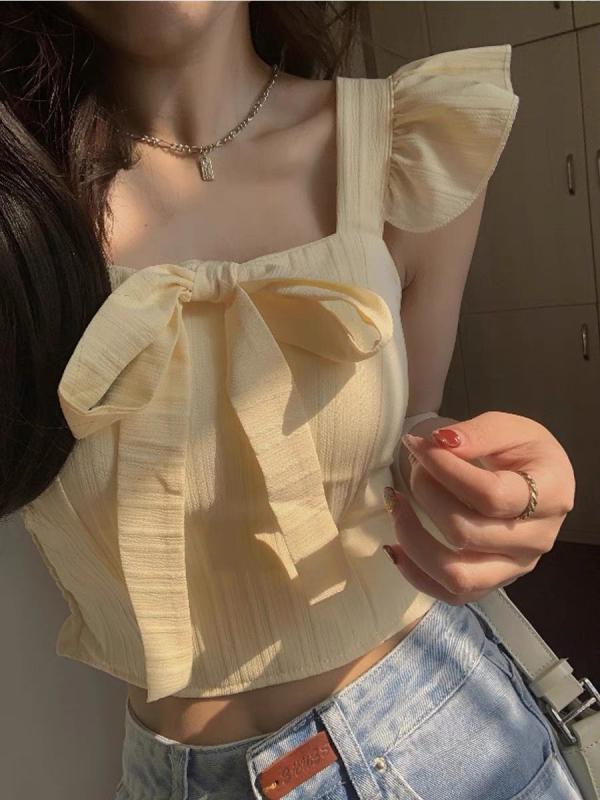・カテゴリ: Tシャツ・スタイル: 学院風、清新甜美、セクシー・主な素材: ポリエステル繊維・ネックライン: スクエアネック・袖丈: 半袖・袖型: レギュラースリーブ・柄: 無地・シルエット: スリムフィット・着丈: 標準丈（約50cm-6...