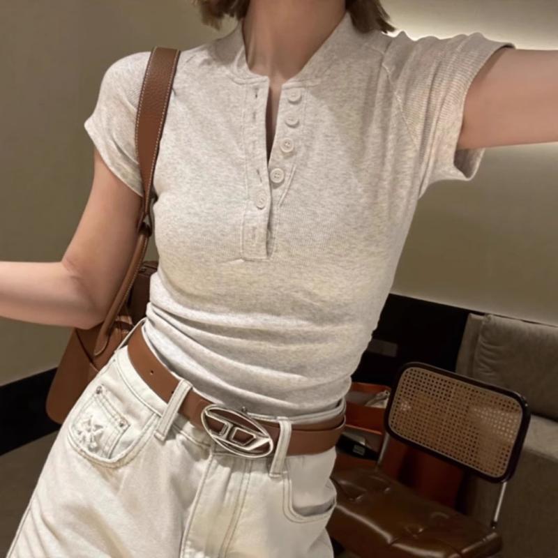 ・カテゴリ: Tシャツ・スタイル: 日韓カジュアル、日系、快適カジュアル・主な素材: レーヨン 90%以上95%未満・柄: 無地・シルエット: スリムフィット・袖丈: 半袖・仕様: 異素材ドッキング・着丈: 通常丈（約50cm-65cm）・...