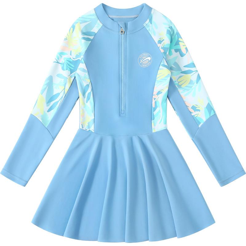 水着 キッズ 女の子 長袖 ワンピース ラッシュガード セットアップ 紫外線対策 日焼け防止 スイムウェア 温泉 プール 海水浴 可愛い おしゃれ ジュニア スイムスーツ・対象年齢: 3-15歳・対象性別: 女子・パターン: 碎花、高弾性、...