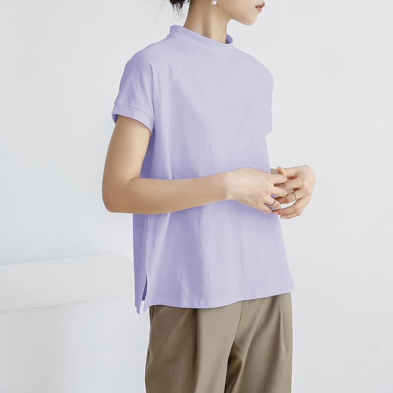 Tシャツ レディース 半袖 綿 コットン 日韓風 フランス風 プルオーバー サイドスリット トップス カジュアル おしゃれ かわいい 着回し オールシーズン ブラック ホワイト ブラック・カテゴリ: Tシャツ・素材: 綿95%以上・スタイル...