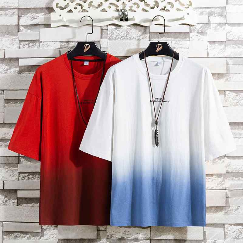 Tシャツ メンズ 半袖 トップス カットソー カジュアル 普段使い ビッグシルエット グラデーション 綿 コットン おしゃれ ゆったり・カテゴリ: Tシャツ・スタイル: 韓国風・素材: 綿100%・柄: グラデーション・フィット感: ルーズ...