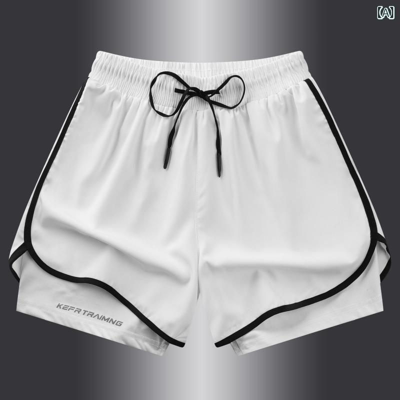 ハーフパンツ メンズ メッシュ 速乾 通気性 伸縮性 フィットネス トレーニング ランニング 筋トレ 普段使い・パンツ丈: 三分丈・主な素材: ポリエステル・カラー展開: ホワイト、グレー、ブラック、蛍光グリーン、オレンジ、ブルー、ダークブ...