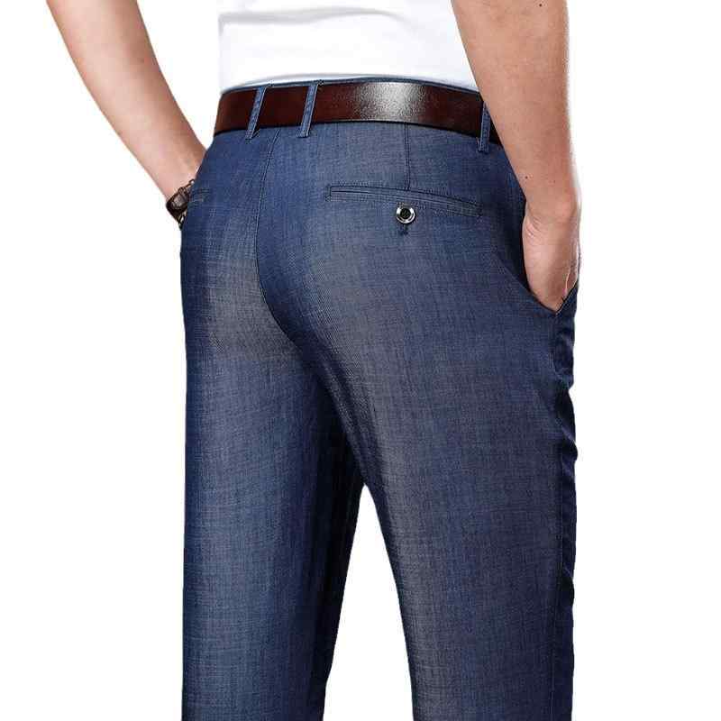 パンツ 男性用 パンツ デニムパンツ ストレート 接触 テンセル混 ストレッチ 薄手 通気性 伸縮性 普段使い ビジネス カジュアル 40代 オールシーズン・スタイル: ライトビジネスカジュアル・パンツ型: ストレートパンツ・フィット感: ...