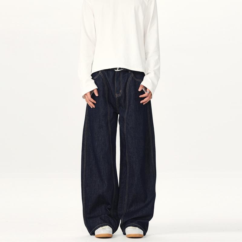 デニムパンツ メンズ レディース ワイドパンツ パンツ ヴィンテージ風 カーブパンツ ジーパン アメリカンレトロ ボトムス 普段使い・カテゴリ: デニムパンツ・スタイル: ストリート・パンツタイプ: ストレート・特殊加工: ウォッシュ加工・...