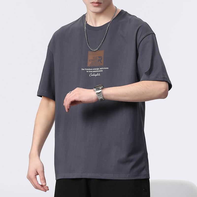 Tシャツ メンズ 半袖 接触 綿 コットン 混紡 クルーネック ビッグシルエット 無地 カジュアル トップス 普段使い・カテゴリ: Tシャツ・スタイル: 韓国風・素材: 綿100%以上・フィット感: ジャストサイズ・ネックライン: クルーネ...
