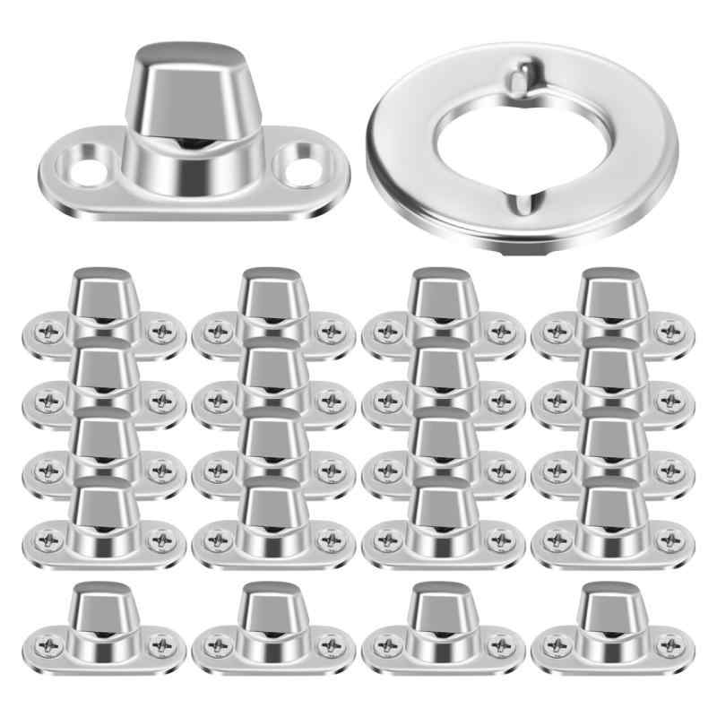 Mobestech 【回転式固定ノブ 取付ネジ 20セット】 締結具 ロックノブ ツイストロック パネル固定 キャビネット 家具 機械 DIY メンテナンス用 金属製 高耐久 漁船用取り付けネジ 金属ボタン留め【便利な20セットで多様な補修...