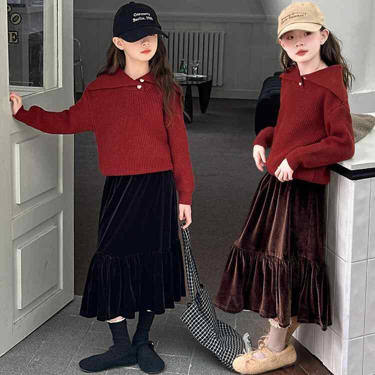 スカート 女の子 ベルベット ロング丈 魚尾 マーメイド 秋冬 おしゃれ かわいい 普段着 キッズ 子供服 中大童 ロングスカート・カテゴリ: 子供用スカート・スタイル: 韓国風・スカートタイプ: 半身スカート・素材: 化繊混紡、ポリエステ...