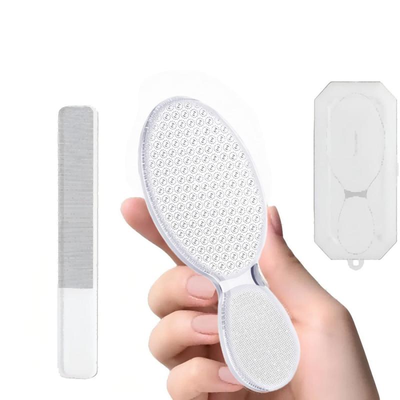 Kaofish かかとケア 角質除去剤 ナノグラスヒールクリーム 角質除去剤 爪やすり かかとやすり 足底角質除去剤 (透明)" たった1本で完了：かかとケアからネイル仕上げまで、マルチに活躍 本品は足の角質対策だけでなく、爪の整...
