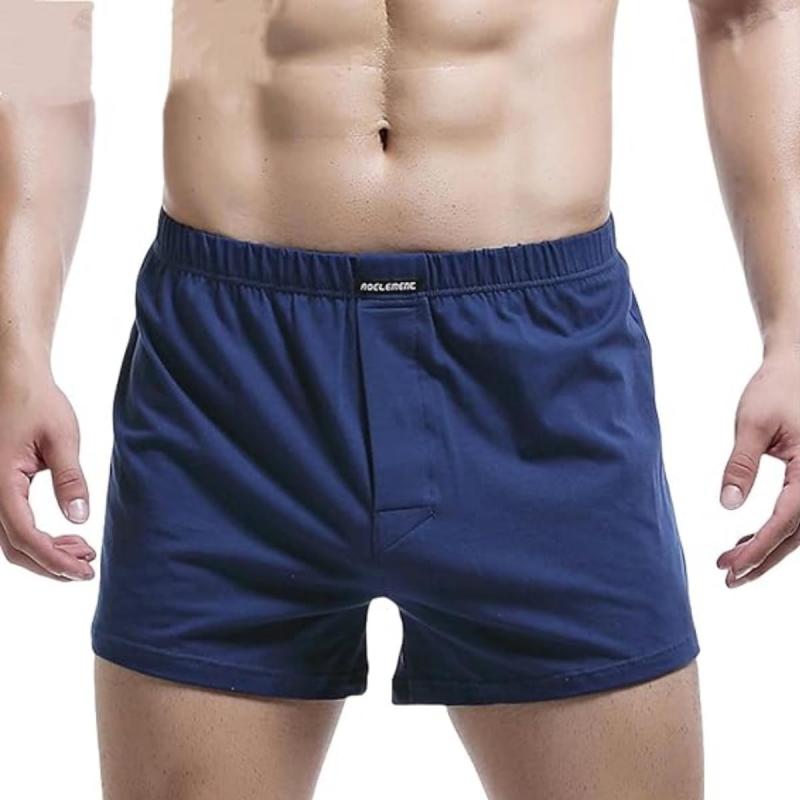 [Getrays] 男性用ラウンジショーツ、柔らかいコットン製パジャマボトム、軽量シンプルなアクティブショーツ、睡眠時に着るボトム、通気性に 男性用スリープストレッチボクサーシショート【柔らかく快適な素材】- 生地：95% コットンと 5%...