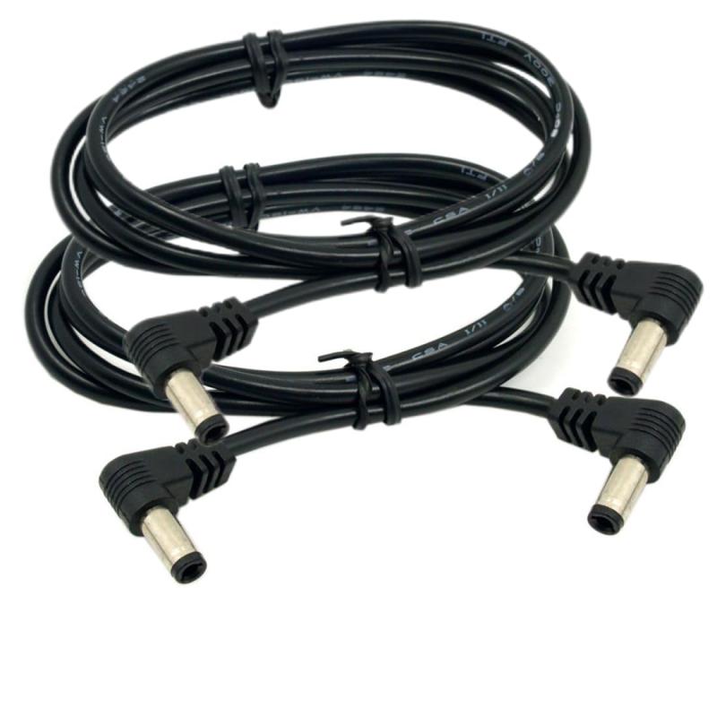 Chenyang 2 パック DC 12V 2A 5.5x2.1/2.5mm オス - 5.5x2.1/2.5mm オス電源プラグバレルコネクタ充電ケーブル 24AWG 0.6Mパッケージには2個入っています。DC電源5.5 x 2.1mm...