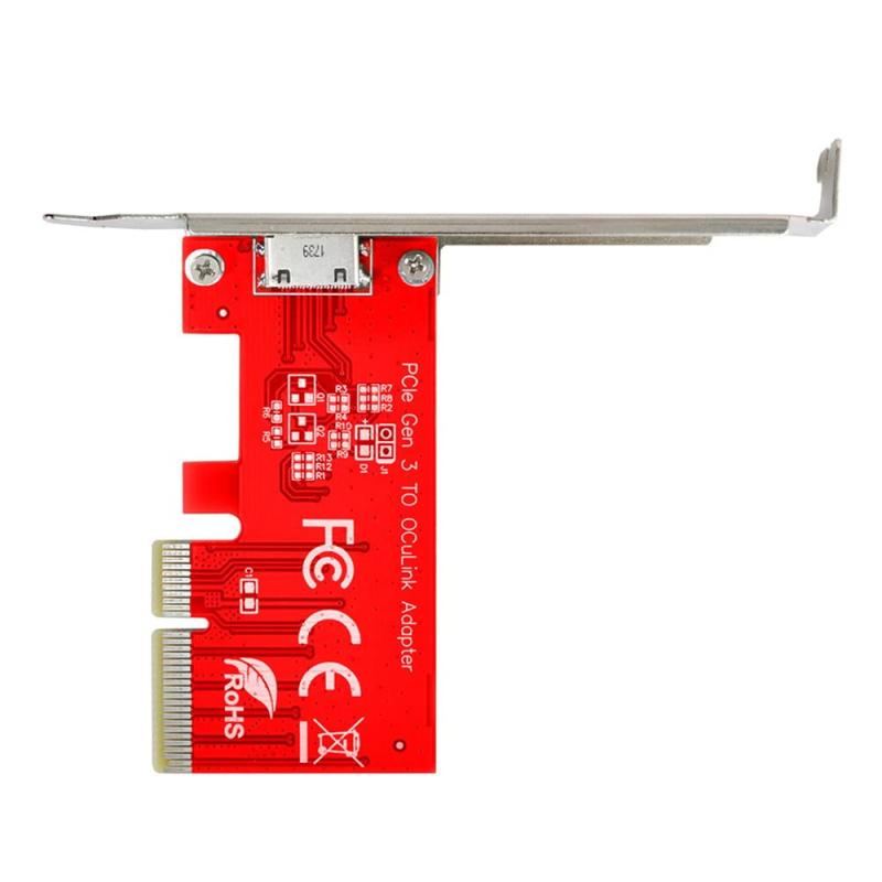 xiwai PCI-E 5.0 4.0 M.2 M-Key to MCIO Mini Cool Edge IO Host Adapter Conversion Expansion Board for PCIe Nvme SSD 2280 2...