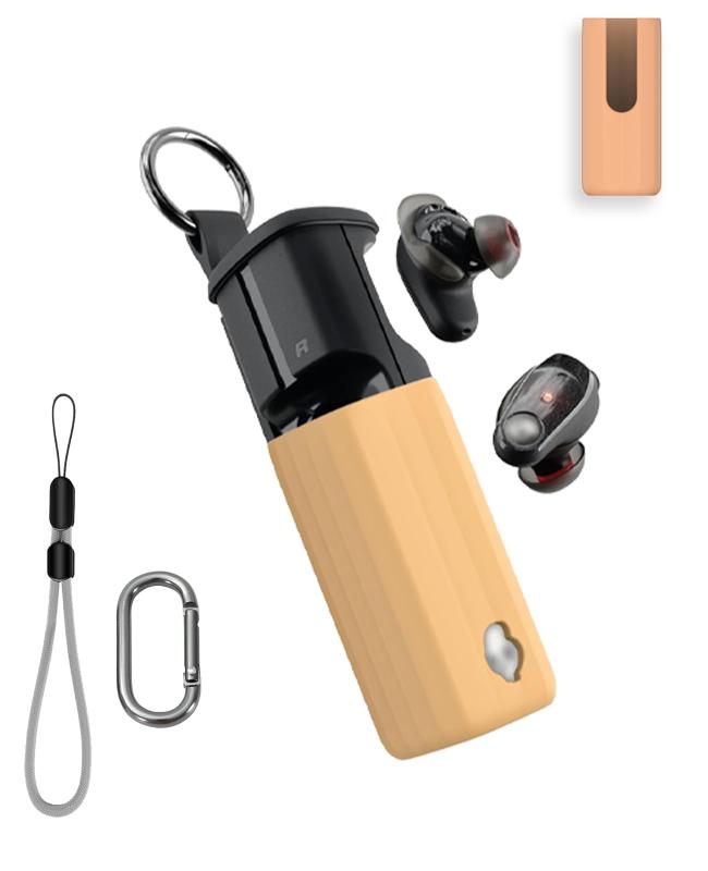 Skullcandy Method 360 ANC 用 ケース カバー【YANMONGI】ワイヤレス イヤーホン 保護カバー シリコン保護ケース ーチェーン付き 充電ケースカバー 可視LEDライト 耐衝撃 落下防止 防水 防塵 指紋防止