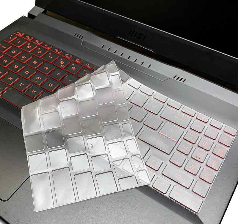 超薄型キーボードカバー 39.6 cm MSI GS66 ステルス 10SFS 10SGS、GE66 WS66 GP66 シリーズ 15.6インチ ゲーミング ラップトップ キーボード スキン プロテクター、39.6 cm MSI GS66...