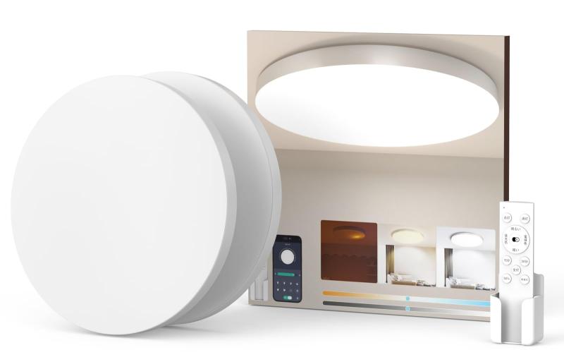 「Coizabera」LEDシーリングライト 10畳 45W 直径40センチ 調光調色 天井 照明器具 メモリー タイマー 豆電球常夜灯 照明 天井 4900LM ledライト 電気 蛍光灯 6畳 8畳 10畳 12畳 14畳 16畳 20...
