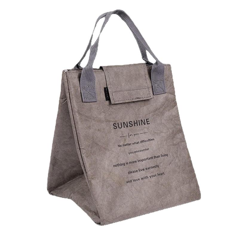 ランチバッグ 弁当 保冷バッグ エコバッグ 大容量折りたたみ式 断熱仕様 ショッピングやピクニック アウトドア バーベキュー キャンプ ビーチ 通勤用 グレー【コンパクトサイズ】長さ19.5cm、幅18cm、高さ21cm、重量70g。お弁当...