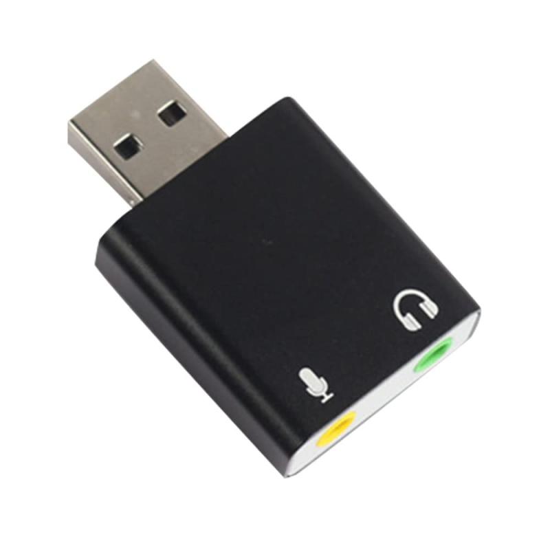USBオーディオ変換アダプタ USB外付けサウンドカード イヤホンジャック変換アダプタ 3.5mmミニジャック オーディオインターフェイス ヘッドホン出力/マイク入力対応 ドライバー不要 Windows/Mac1.端子を3.5mmに変換でき...
