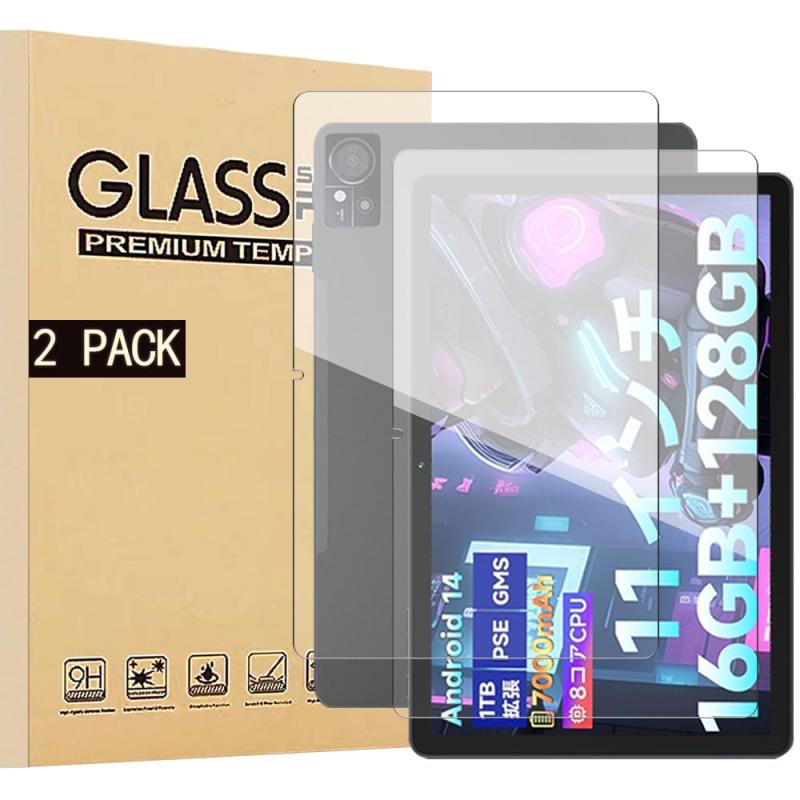 【2枚入り】For PHILIPS T8015/Tabwee T50/T70/T30/VekfulPC T50 フィルム タブレット 11インチ 2026初登場 用のガラスフィルム 液晶保護ガラスフィルム 硬度9H 超薄型 高透過率 自動吸...