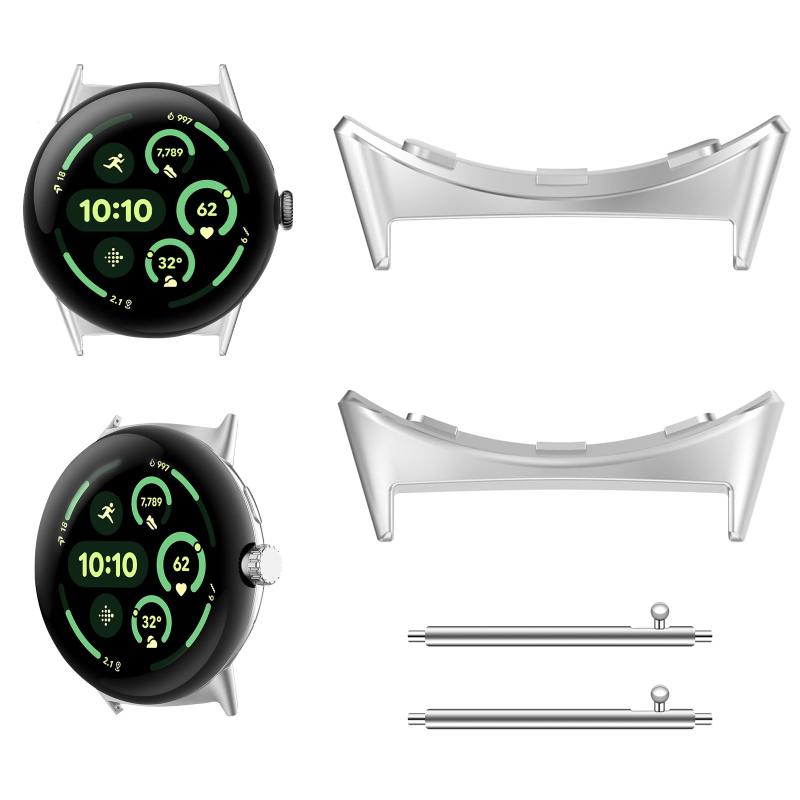 RoSoki Google Pixel Watch 3 45mm 用 バンドアダプター [ 2枚セット] ストラップコネクター ステンレス製連結器 ベルト 金属製調整器 ピンタイプ連結器 アダプター ステンレス製交換金具 装着簡単 軽[対応...