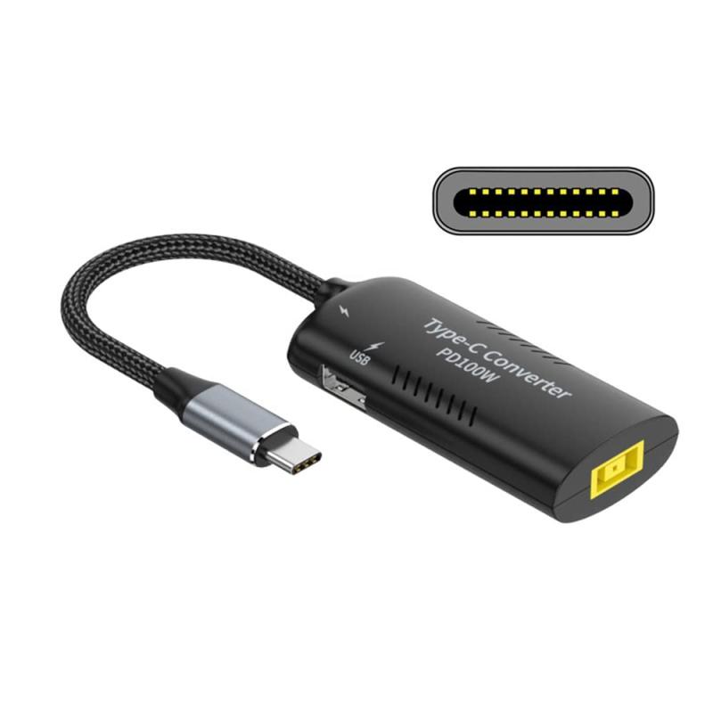 NFHK 長方形パワーシンパッドX1入力 100W デュアルタイプC USB-CおよびタイプA出力 PDエミュレーター トリガー 充電ケーブルThinpad X1 Rectangle Powerを接続して、3つのType-C/Type-Aデ...