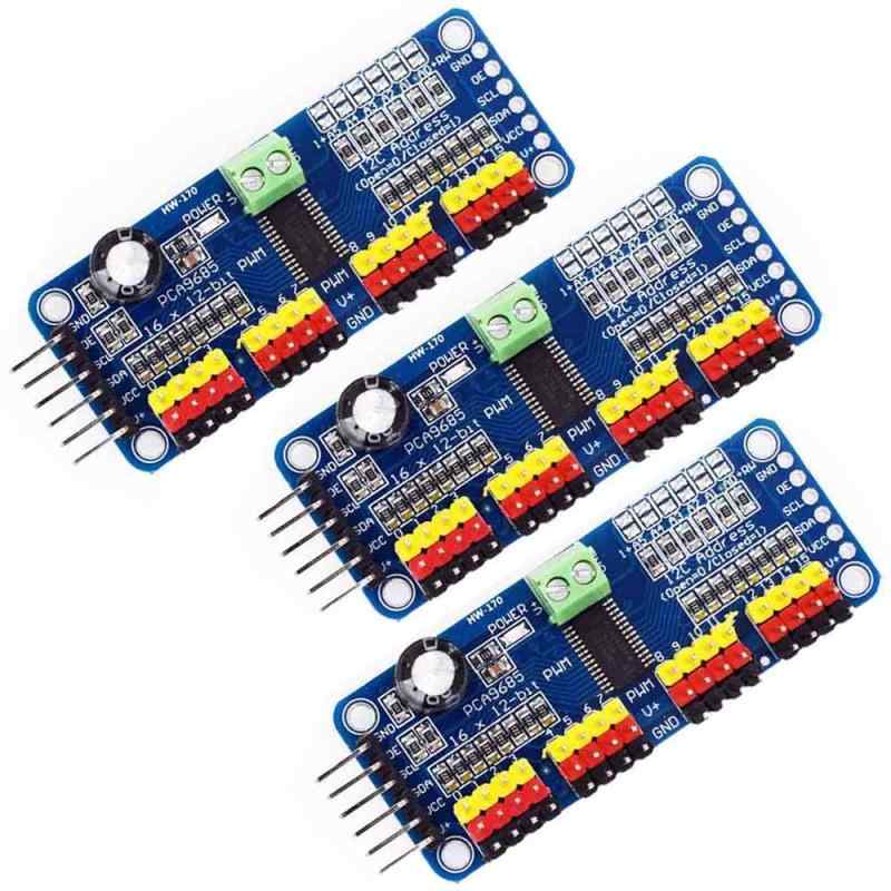 3pcs PCA9685 16 Channel 12-bit PWM Servo Motor Driver Module Robot3pcs PCA9685 16 Channel 12-bit PWM Servo Motor Driver ...