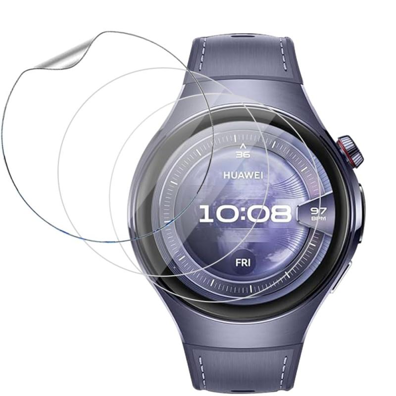 【3枚セット】For HUAWEI WATCH 5 46mm 1.5インチ フィルム 保護フィルム 【Moahsiuny】柔らかい TPU製 3D 高透過率 防指紋 耐衝撃 画面鮮やか 貼り付け簡単【対応機種】HUAWEI WATCH 5 ...