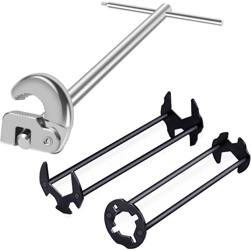 Life2キク蛇口交換レンチ 水栓レンチ 工具セット 3点セット 多機能 ラチェットレンチ 配管工具 シンク下作業 キッチン 水道修理 DIY 水栓工具蛇口交換・水栓修理に便利な工具セット キッチンや洗面台の蛇口交換、水栓修理に使える便利な...