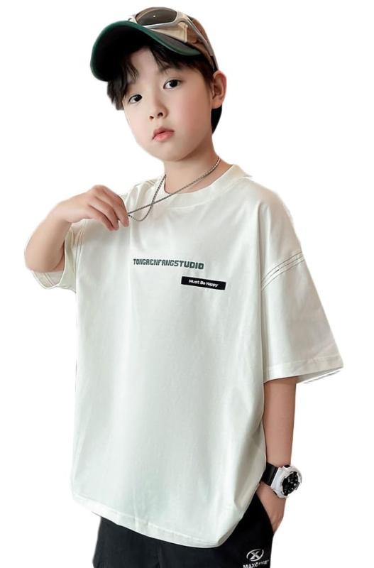 [ZHENGTU] CAIXINGYI 男の子 Tシャツ プルオーバー ボーイズ 夏 半袖 クールネック プリント 薄手 通気性 吸汗 ゆったり ファッション カジュアル 運動着 アウトドア 通学 登山 部屋着 普段着 120-170気軽に...