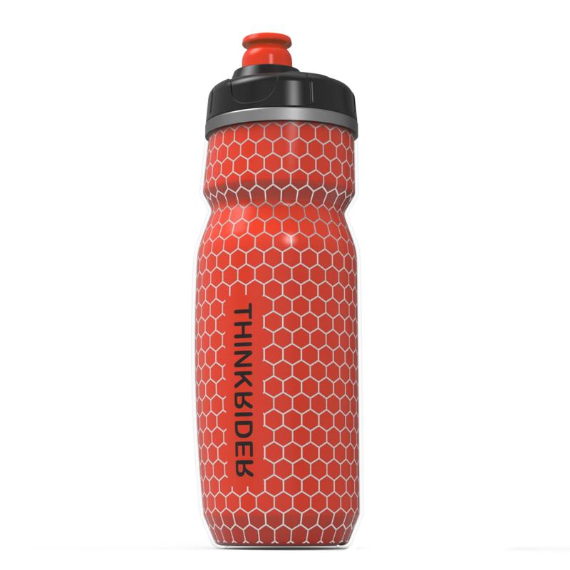 THINKRIDER ボトル，二重断熱保冷 サイクリング水筒，ロードバイクボトル 620ml【3層断熱構造】優れた保冷性能で、長時間の冷たさを維持。一般的なボトルを上回る効果を実現。【ユニバーサル径】ボトルの直径は約7.4cm（74mm）で...