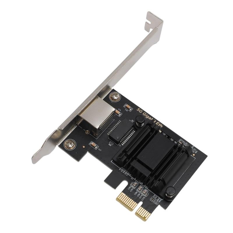 5Gbps PCIe ネットワークカード、PCIe - RJ45 イーサネットネットワークアダプター、Windows10/11 Linux デスクトップ PC 用 RJ45 LAN アダプター統合された高度な機能: IEEE 802.1Q ...