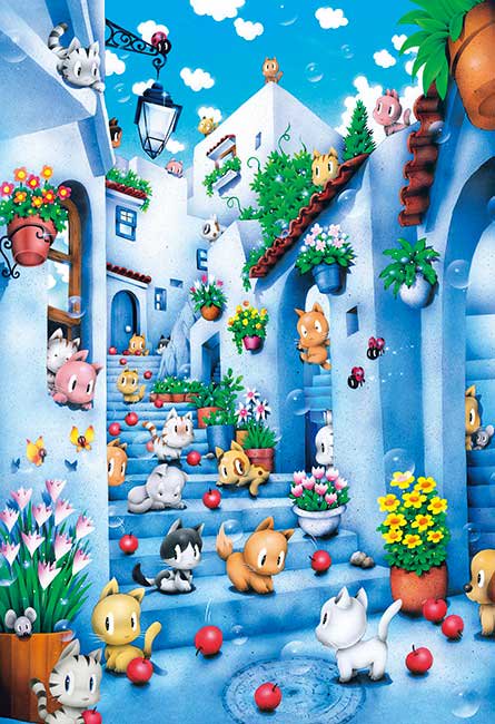 メーカー希望小売価格はメーカーカタログに基づいて掲載しています300ピース キャッツと青い街 -モロッコ- (38×26cm) 　 商品名 300ピース キャッツと青い街 -モロッコ- (38×26cm) ピース 300ピース ピースの種類...