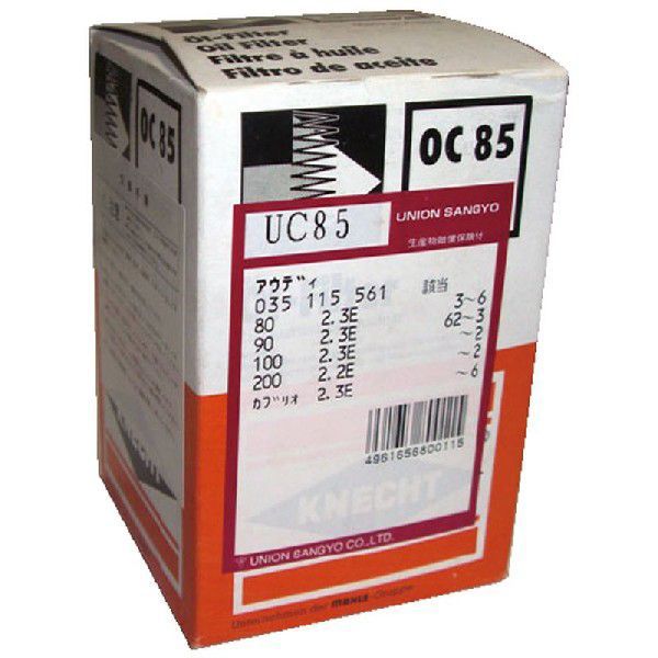 商品番号： UC85 商品名： オイルエレメント 純正番号： 035115561 ※画像はイメージです。■オイルフィルターは、汚れたオイルを掃除して、きれいなオイルに します。もし、長い間オイルフィルター交換をしないとフィルター が汚れて目...