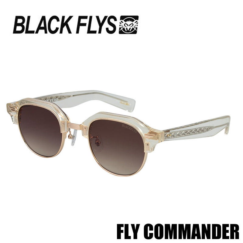 FLY COMMANDER カラー：L.CHAMPAGNE-GOLD/BROWN GR サイズ：F（フリーサイズ） ボックスサイズ（レンズ幅-ブリッジ幅-テンプル）：49□24-145 クラウンパントフレームをブロータイプに仕上げたフライ ...