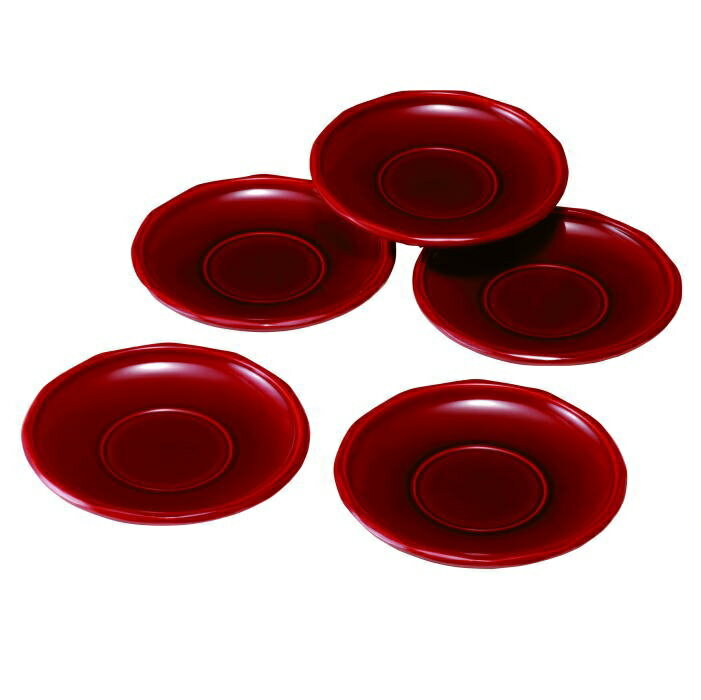 サイズ：φ12x1.5cm 材質：ユリア樹脂 塗装：カシュー塗装 生産国：日本 紀州漆器は、和歌山県海南市の北西部「黒江地区」を中心に生産されています。 会津塗（福島県）山中塗・輪島塗（石川県）などと共に日本三大漆器と称されています。　