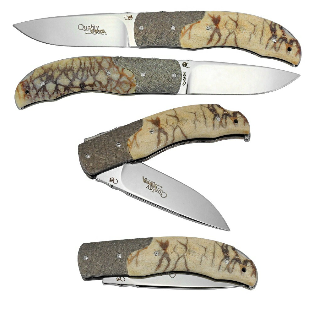 口金:チタン。 ハンドル:10.5cm、タイガーコーラル。 ブレード:N690。 レザーポーチ付 正当な理由なくこの商品を携帯することは法令により禁止されております。 18歳未満の方はこの商品を購入しないようお願いします。