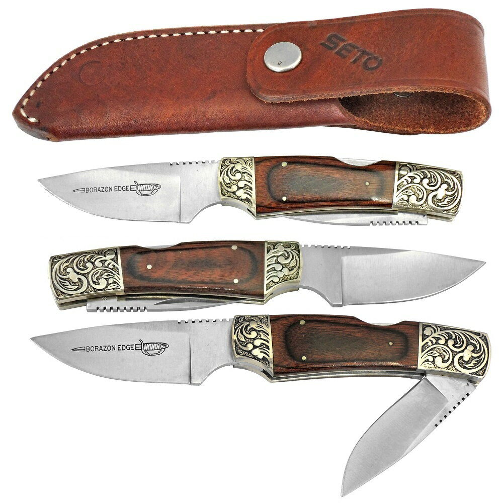 ハンドル:マホガニー ブレード:6.5cm 全長:16.4cm 皮ケース付 正当な理由なくこの商品を携帯することは法令により禁止されております。 18歳未満の方はこの商品を購入しないようお願いします。　