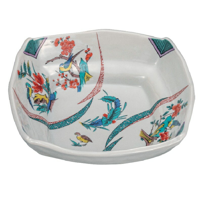 サイズ：辺22 高7 (cm) 素材：磁器 生産地：日本 鉢は料理を盛り付ける器です。 中鉢はひとり分のサラダや煮物、丼物、カレーやパスタ、大鉢は主菜や取り分け用の煮物など汁気のある料理を盛るのに適しています。 大きめサイズを選ぶと絵柄も楽...