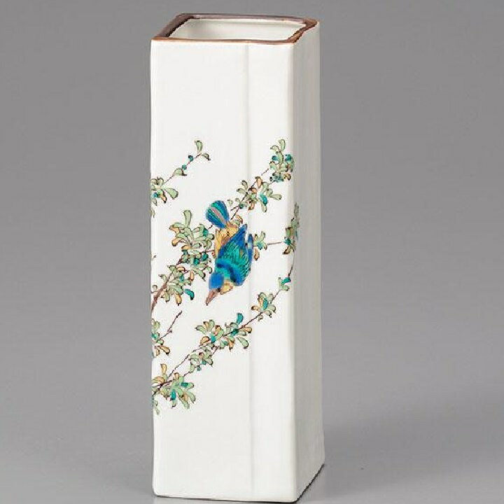 サイズ：辺5.7×奥行18.5cm 素材：磁器 生産地：日本 九谷焼の花瓶は、花瓶自体が華やか物も多く、シンプルな花を一輪挿すだけでも十分に映えます。 和室だけでなく洋室やモダンなインテリアにも調和し、部屋を華やかに演出してくれます。 観賞...