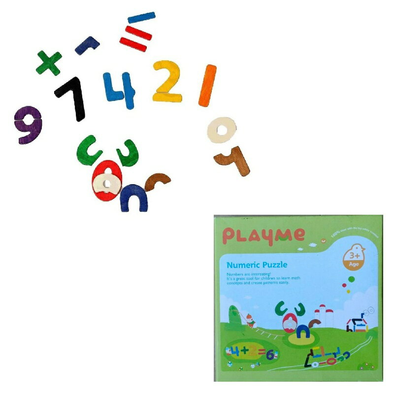 パーツを組み合わせて数字や色々な形を作って遊びます。 付属のカードを見て真似たり、自分の好きな形を作ってみましょう。 1～10までの数や分数を量感を感じながら認識していくおもちゃです。 ■サイズ：約15×15×4cm（箱） ■対象年齢：3歳...