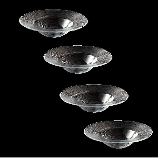 商品詳細： 直径:255mm × 高さ:58mm 容量: 300ml 素材:ソーダガラス 原産国：トルコ 盛り付ける料理の種類によって使い分けに重宝するプレートです。　
