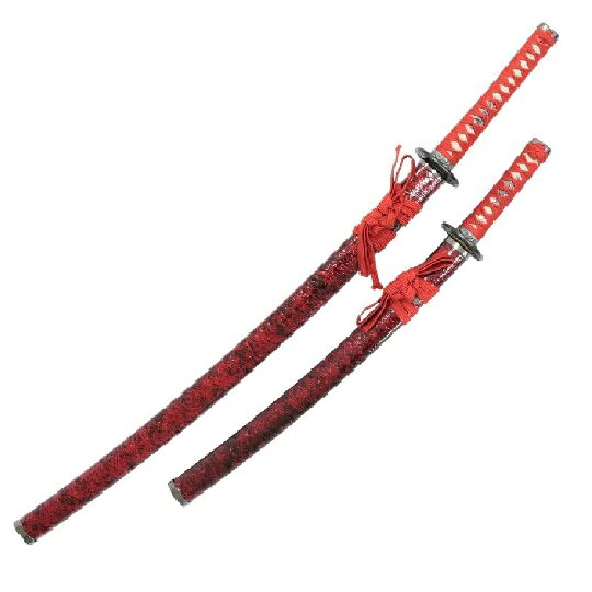 【大刀】 全長:105cm/刃渡:70cm/柄長:25cm　総重量:1200g/鞘払い:970g【小刀】全長70cm、刃渡り46cm　（約）800g（鞘を払って約700g） 色合い・表示寸法に関しましては多少の誤差がございます。 模造刀にな...