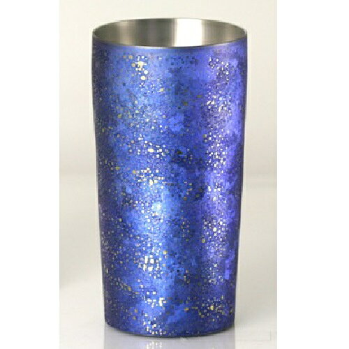 サイズ：直径7cm×高さ13.5cm 容量：350ml 素材：純チタン(国産) 表面加工：化学処理仕上 生産地：日本 結晶素材にちりばめられた、星のようにきらめく点模様が美しいチタン製2重タンブラー。　